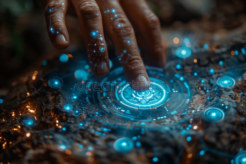 Persons Hand Interacting Hightech Display Stock Photos - Free & Royalty ...