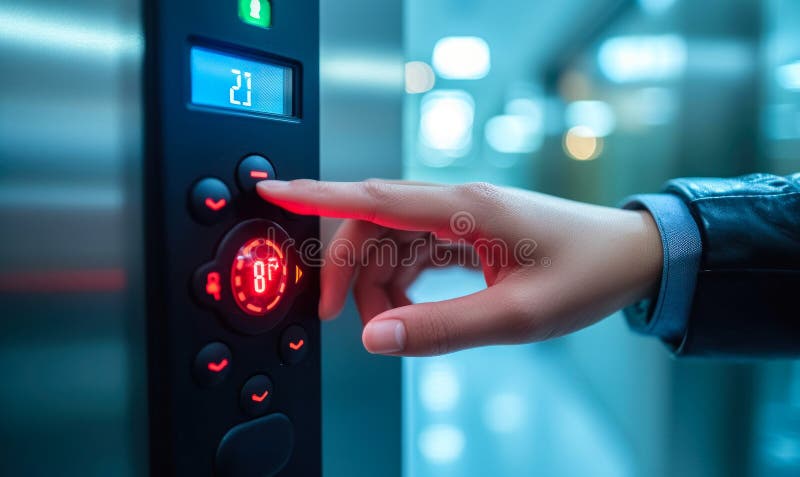 Close-up of a Persons Hand Using a Modern Security Access Control ...