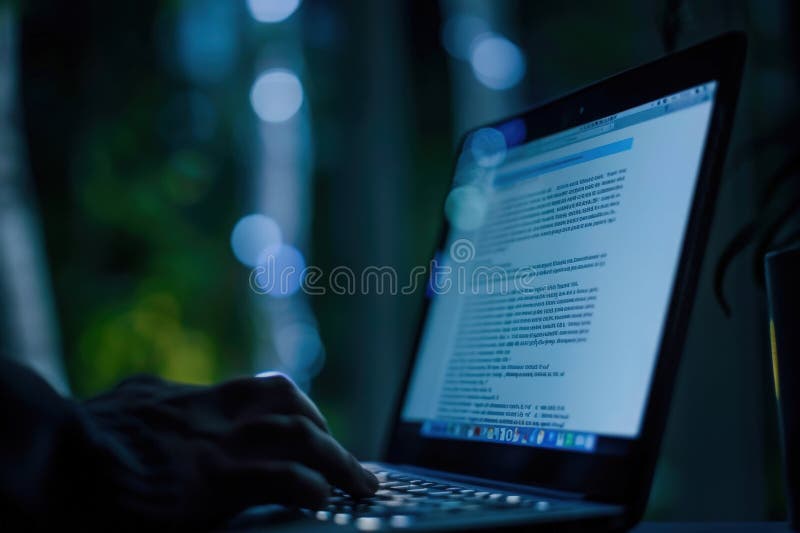 A Late Night Phishing Attempt Stock Illustration - Illustration of ...