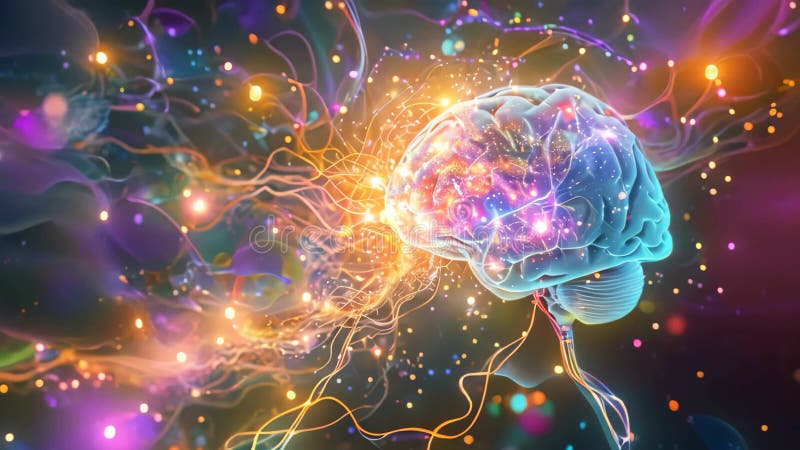 A Close-up of a Persons Head with a Clearly Visible Brain in the Middle ...