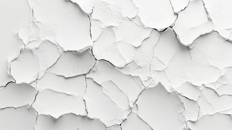A Close-up Perspective of a Broken White Surface with Uneven Shapes and ...