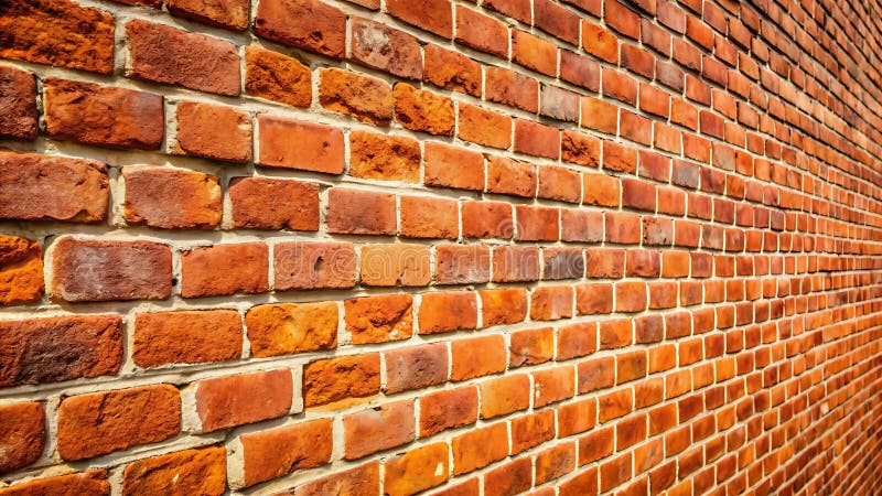 A Close Up Perspective of an Old Brick Wall with Visible Mortar between ...