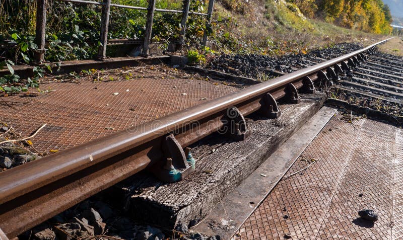 Close-up Perspective View of Railroad Tracks Stock Photo - Image of ...