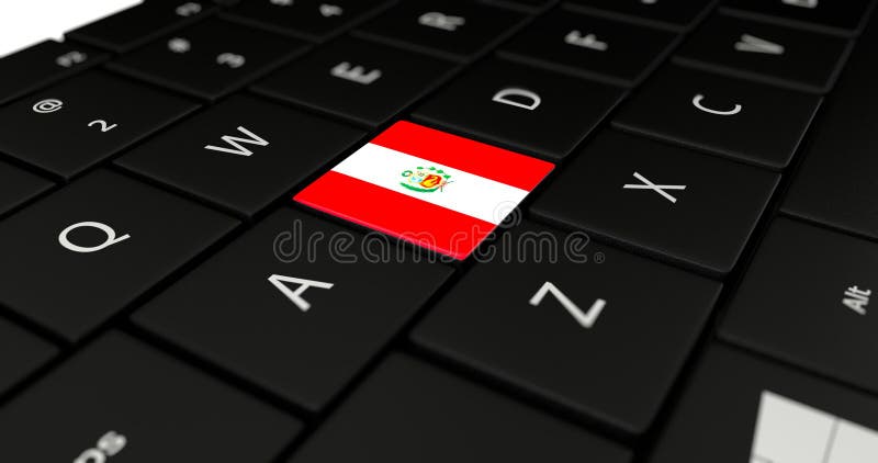 Close up of Peru button. stock illustration. Illustration of botton ...