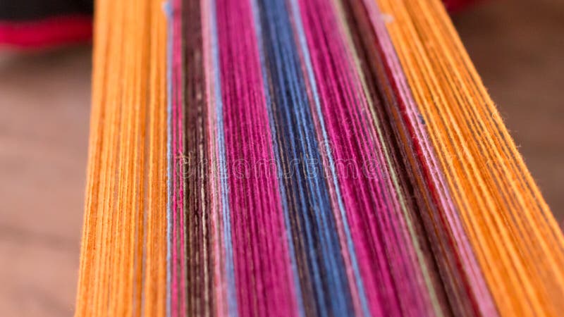 Close-up of Peruvian Alpaca Thread in a Loom Stock Image - Image of ...