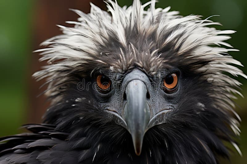 Close Up of a Philippine Eagle with a Serious Look on Its Face Stock ...