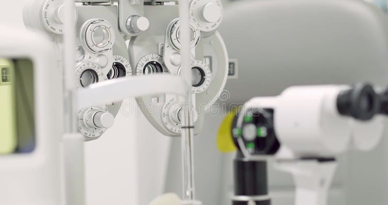 Close Up of Phoropter, Specialized Instrument Used in Eye Examinations ...