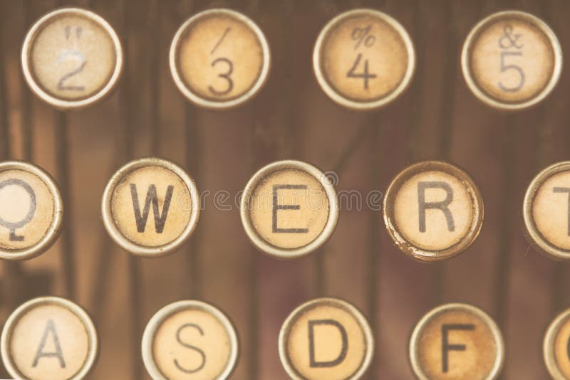 Close Up Photo of Antique Typewriter Keys Stock Image - Image of ...
