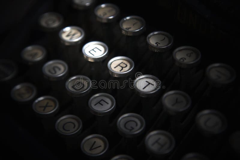 Close Up Photo of Antique Typewriter Keys Stock Image - Image of ...