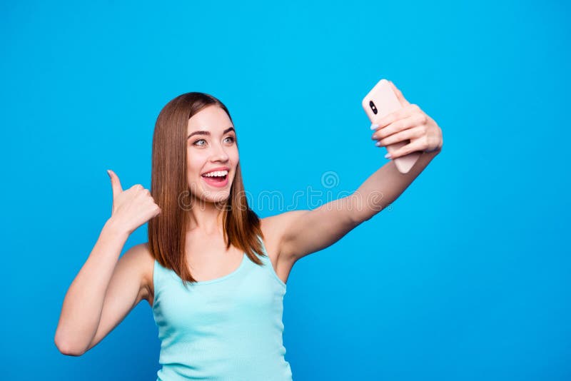 Close Up Photo Beautiful Amazing She Her Lady Toothy Hold Hands Arms