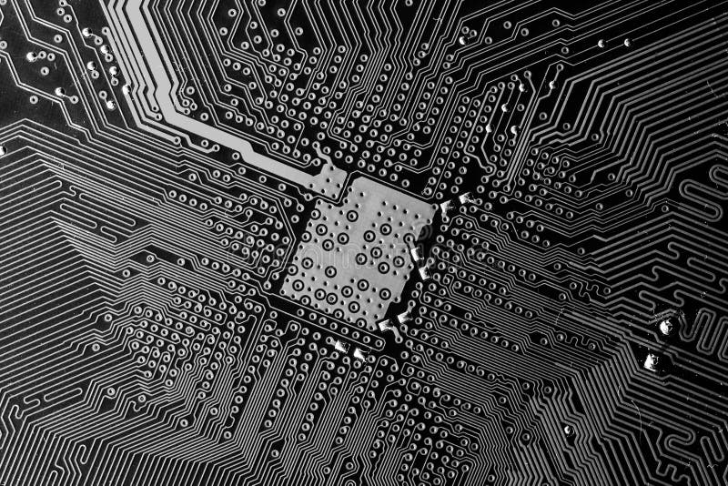 Close Up Photo of Black and White Pcb Printecd Circuit Board Electric ...