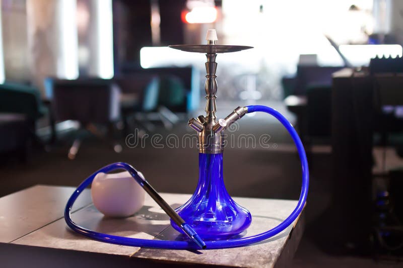 Close-up Photo of Blue Hookah with Tube Stock Image - Image of hookah ...