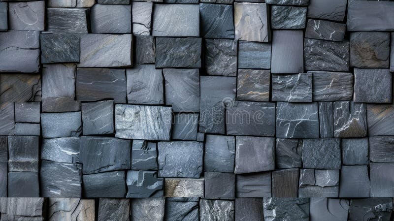 A Close-up Photo of a Blue Stone Wall Texture. the Photo Shows a ...