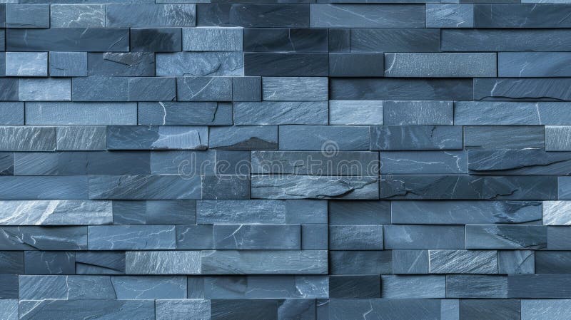 A Close-up Photo of a Blue Stone Wall Texture. the Photo Shows a ...