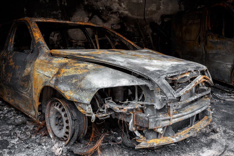 Close Up Photo of a Burned Out Cars Stock Photo - Image of damage ...