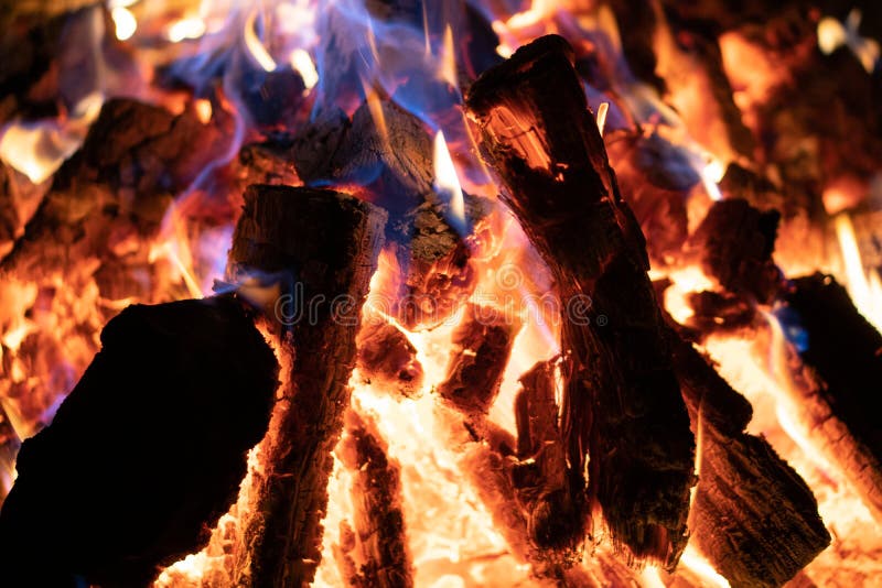 Close Up Photo of a Burning Fire Stock Photo - Image of hearth ...