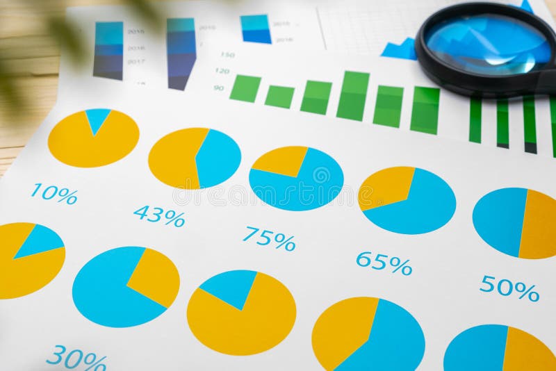 Close Up of Business Graph Analysis Document Stock Photo - Image of ...