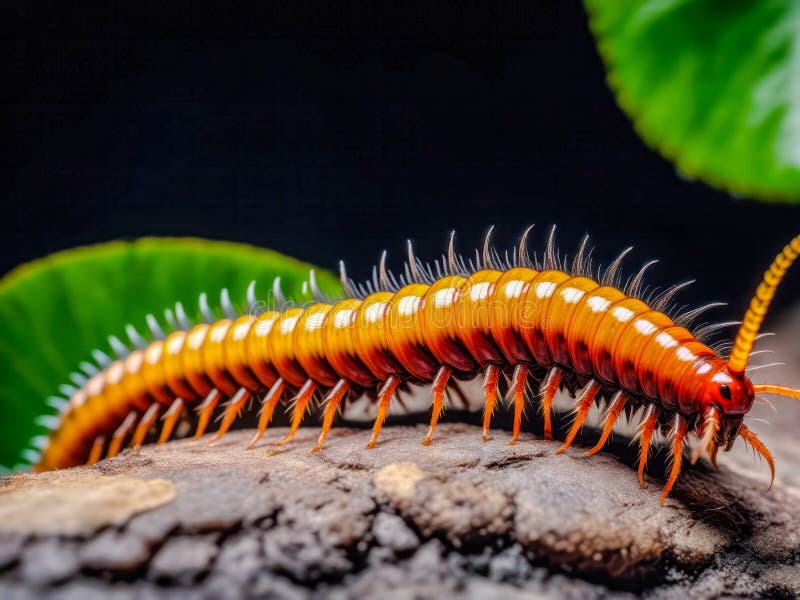 A centipede stock illustration. Illustration of caterpillar - 306615058