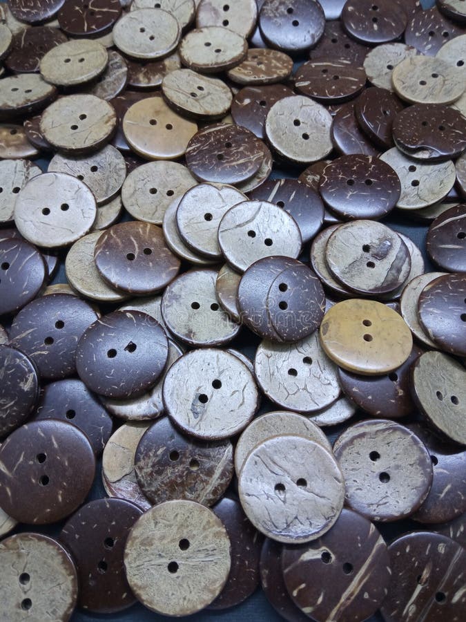 Close-up Photo of Coconut Shell Shirt Button Stock Photo - Image of ...