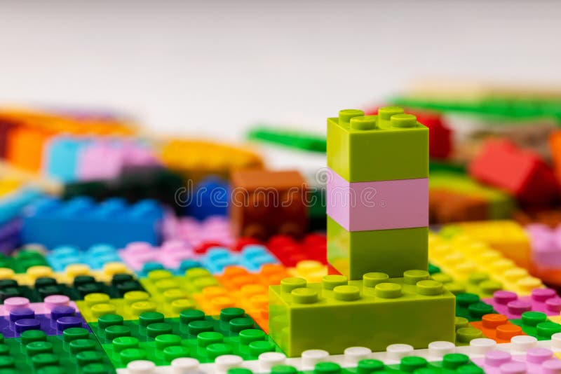 Close Up of Colorful Toy Constructor Details Stock Image - Image of ...