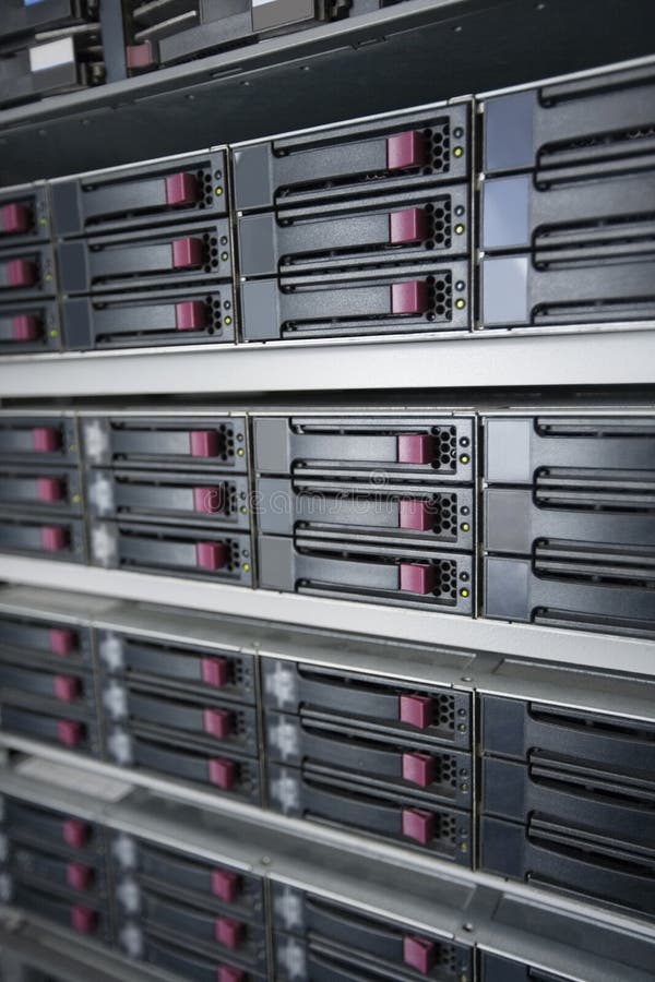 Close-up of Computer Network Hardware in Server Room Stock Image ...