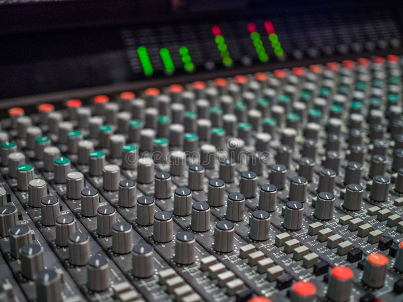 Control Board in the Sound Studio Stock Photo - Image of mixer, console ...