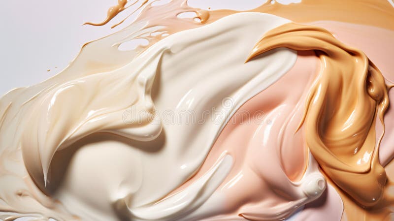 AI-generated Close-up of Creamy Liquid Stock Illustration ...