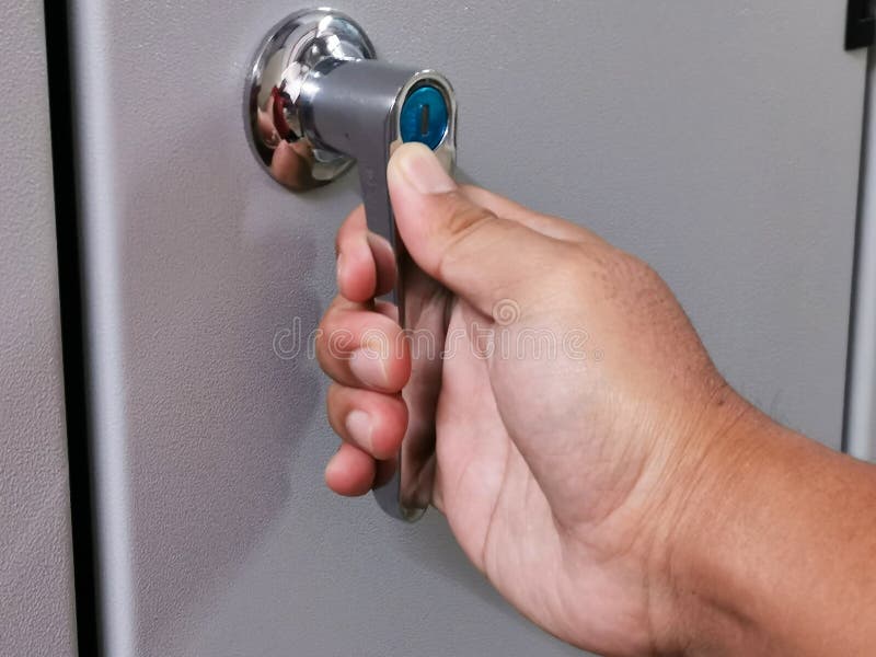 Close Up Photo of Door Handle with Key on Low Voltage Switchboard ...