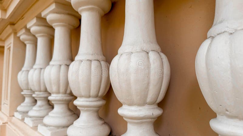 Close-up Photo of Elegant White Balusters in a Row, Showcasing Their ...