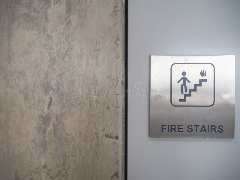 Close-up Photo of Fire Stairs Sign on Wall Stock Photo - Image of ...