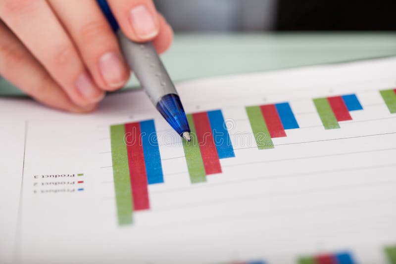 Close-up of Financial Graph Stock Photo - Image of data, paper: 30237996
