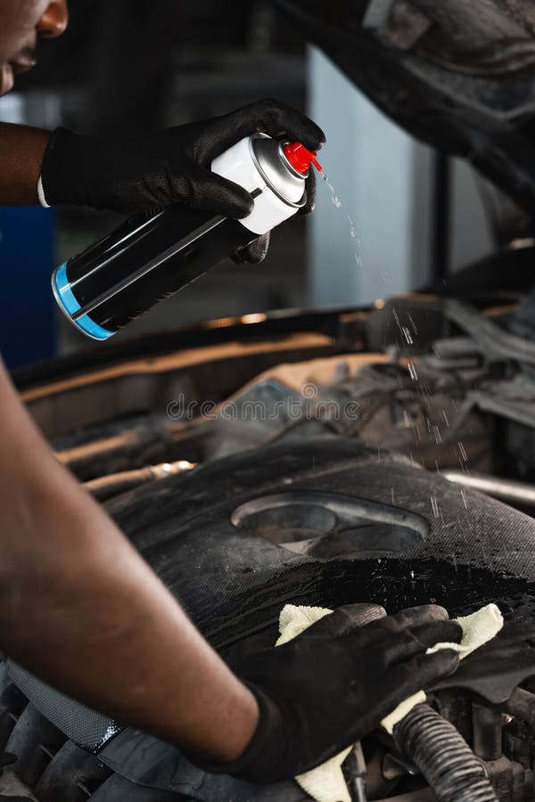 Close Up of Hands of Auto Mechanic Working in a Garage Stock Image ...