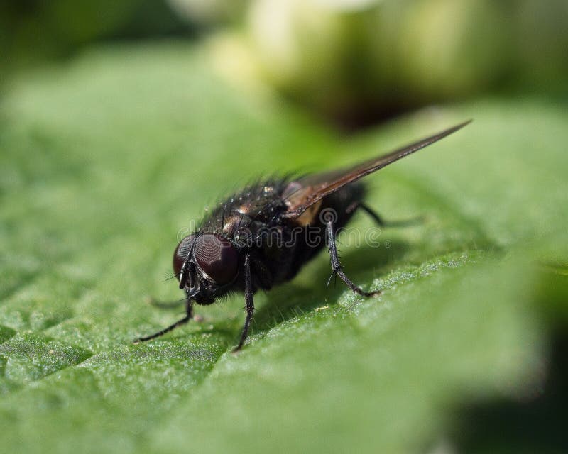 A Close-up Photo of a House Fly Stock Photo - Image of weevil, isolated ...