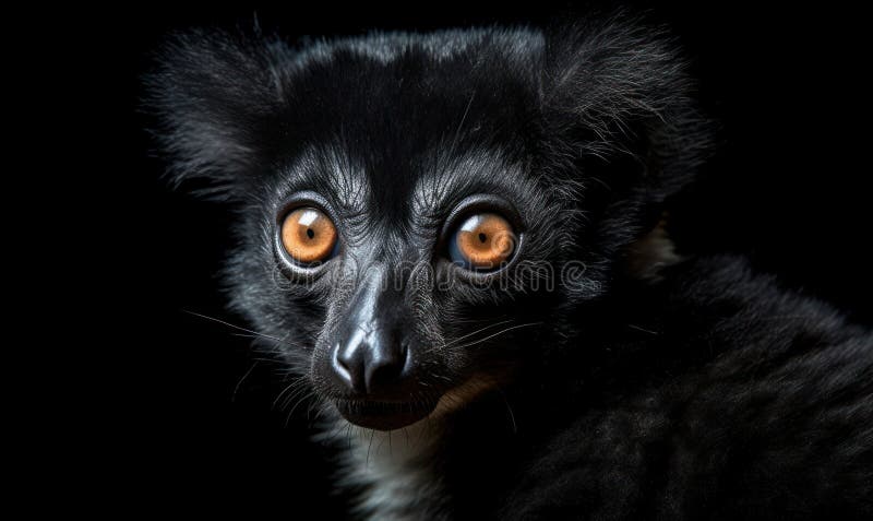 Photo of Indri Isolated on White Background. Generative AI Stock ...