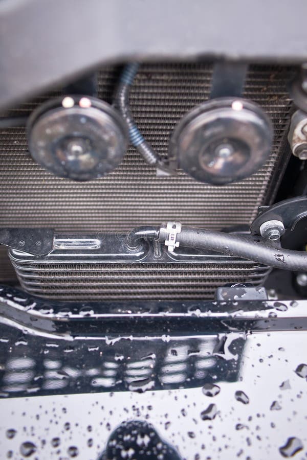 Close-up Photo of Installed Car Radiator Stock Image - Image of grille ...
