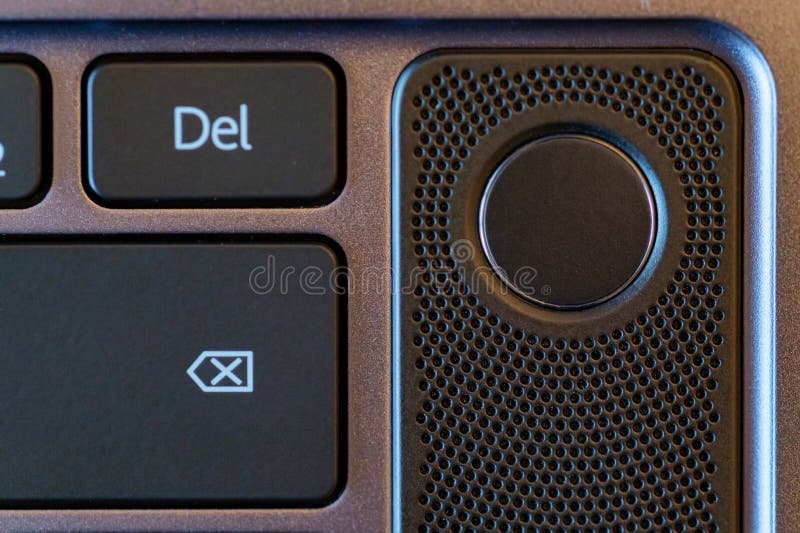 Close Up Photo of Laptop Fingerprint Sensor Button Stock Image - Image ...