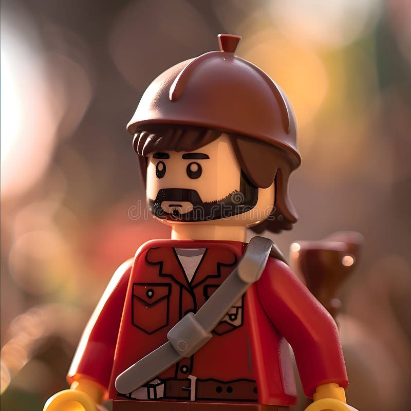 Lego Figure with a Helmet stock illustration. Illustration of mustache ...