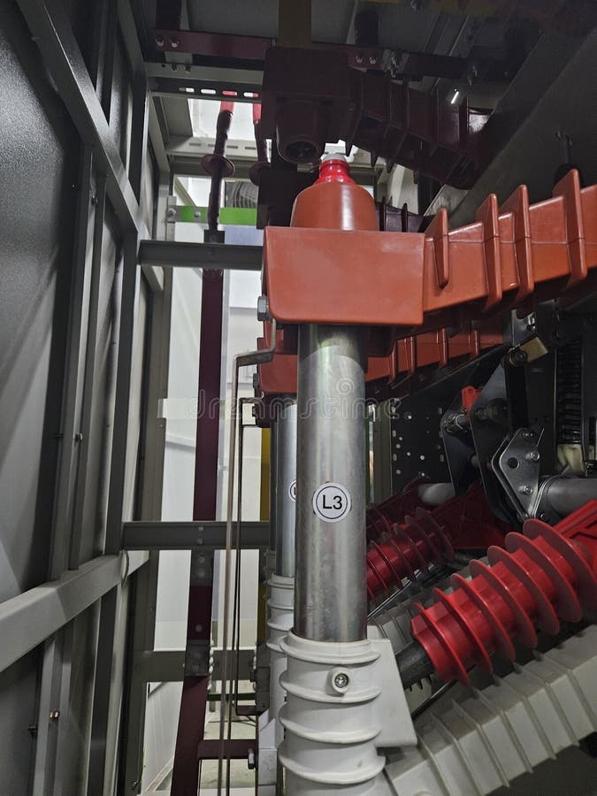 The Inside of a Medium Voltage Electrical Panel Stock Photo - Image of ...