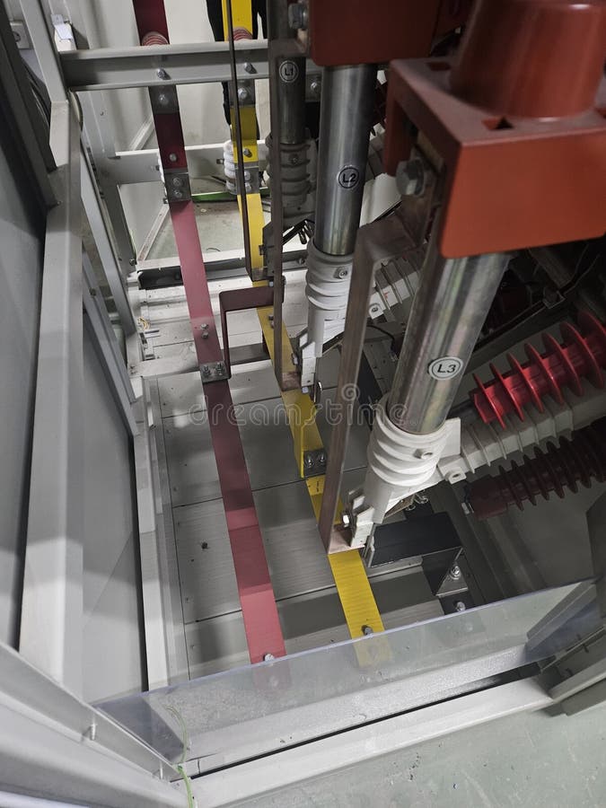 The Inside of a Medium Voltage Electrical Panel Stock Photo - Image of ...