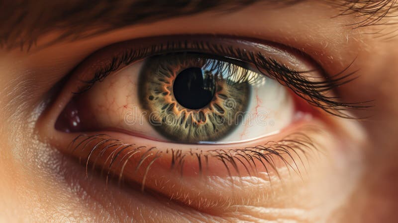 Close-up Photo of a Male Eye. Stock Illustration - Illustration of ...