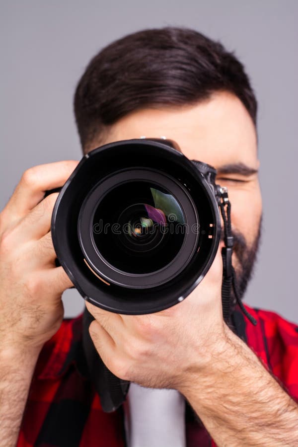 Close Up Photo of Man`s Hands Holding Digital Camera Stock Photo ...