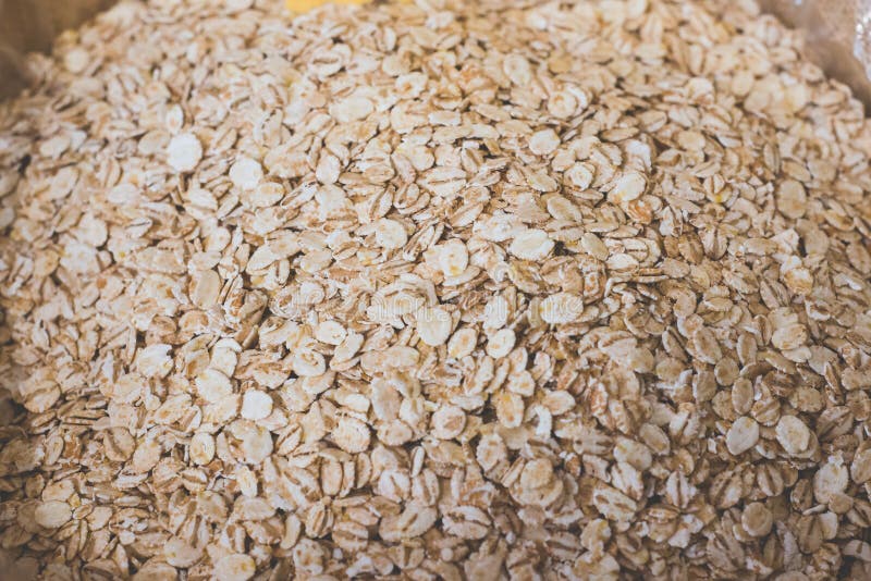 Natural barley flakes. stock image. Image of oatmeal - 115860049