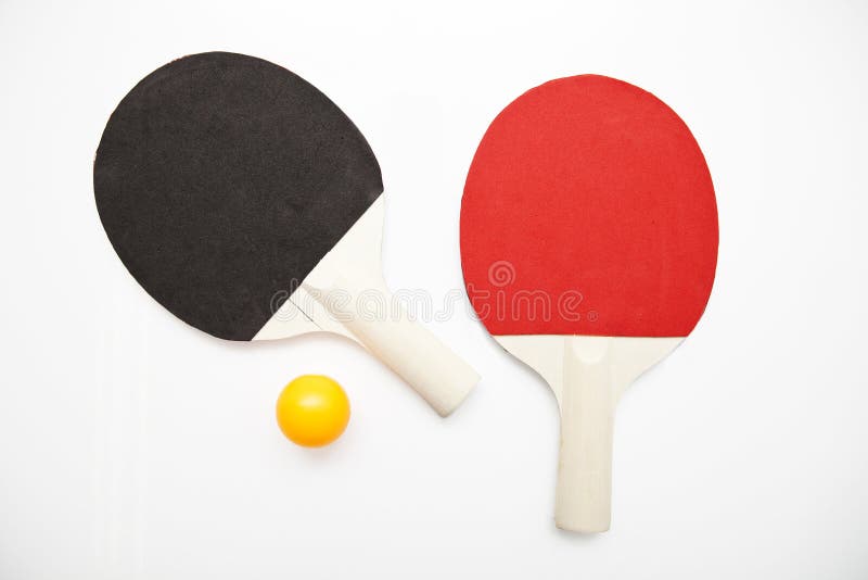 Studio Shot of Ping Pong Balls and Racket Stock Image - Image of ...