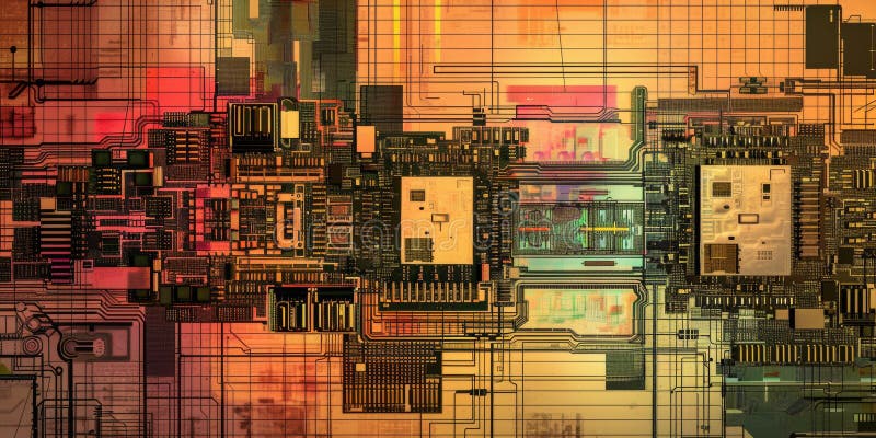 Close-up Photo of Printed Plan of Circuit Board from Graphics ...