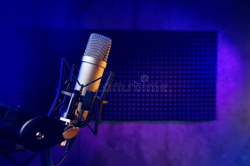 Close Up of Professional Microphone in Recording Studio Stock Image ...