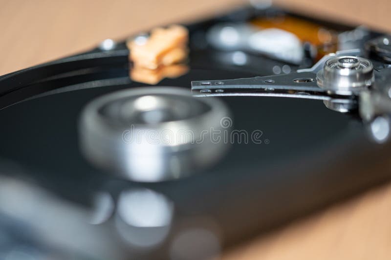 Close Up Photo of the Read and Write Head of a Hard Drive Stock Image ...