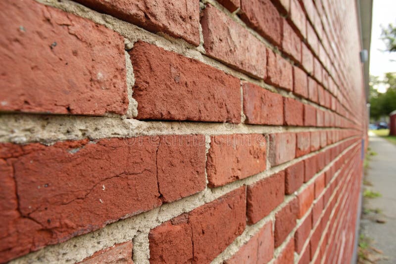 Close Up Photo of a Red Brick Wall Stock Illustration - Illustration of ...