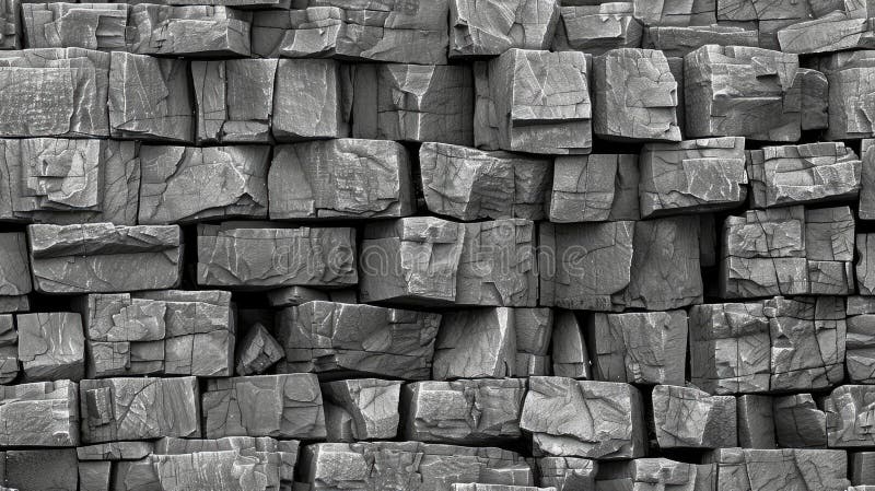 A Close-up Photo of a Rugged, Textured Wall of Basalt Rock SEAMLESS ...