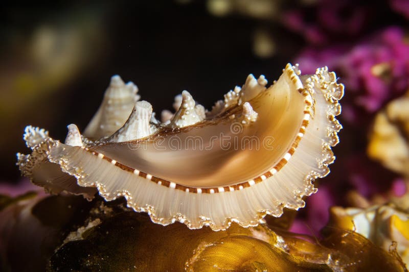 Close-up Photo of a Shell on a Rock Surface Stock Photo - Image of ...