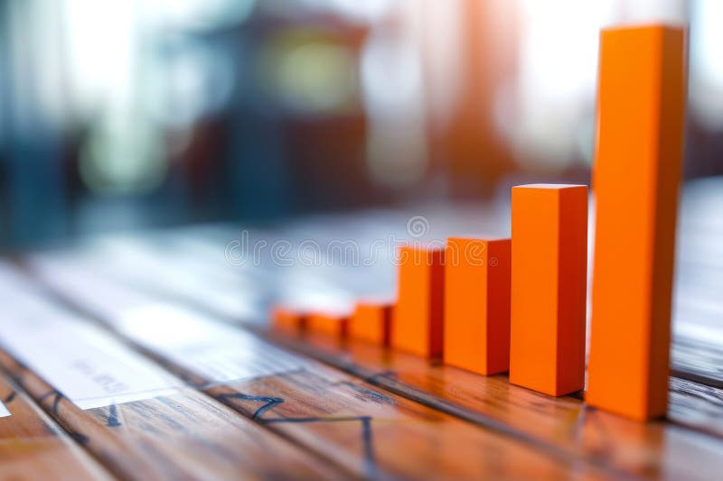 This Close-up Photo Showcases a Bar Chart Placed on a Table, Providing ...